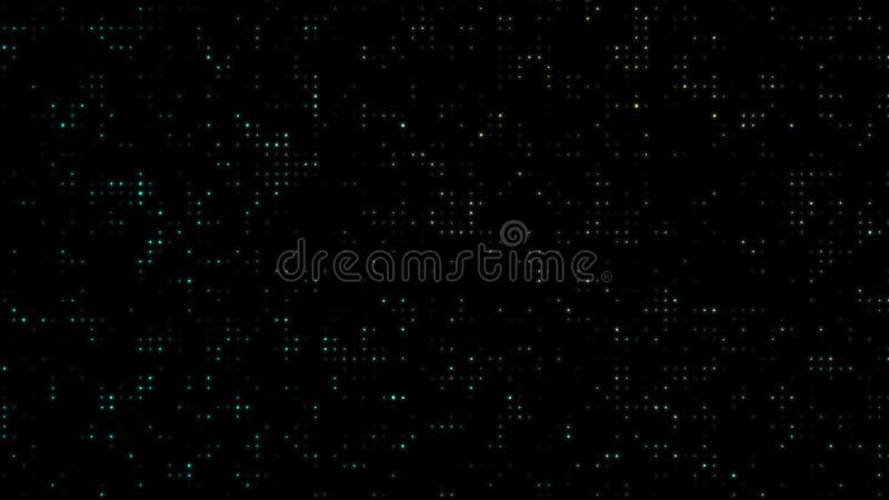 Abstract Dynamic with Dots on Black Background. Motion Modern Animation ...