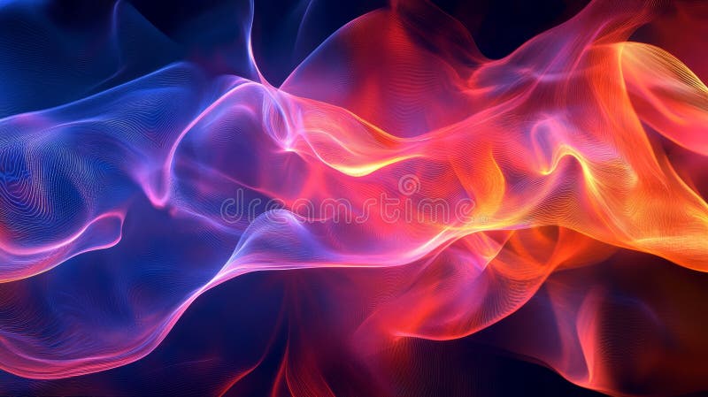 Abstract Dynamic Graphic Representing Data Flow in a Colorful and ...