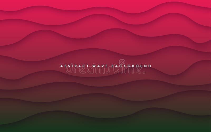 Abstract Dynamic Green Red Wavy Shape Shadow Background. Stock Vector ...