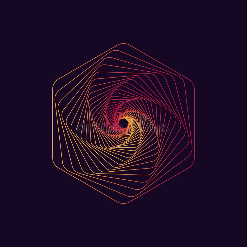 Abstract Dynamic Hexagonal Shape. Stock Vector - Illustration of ...