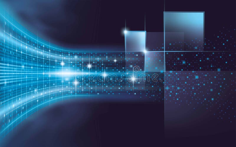 Abstract Dynamic Light Lines Background. Light Speed Motion on Dark ...