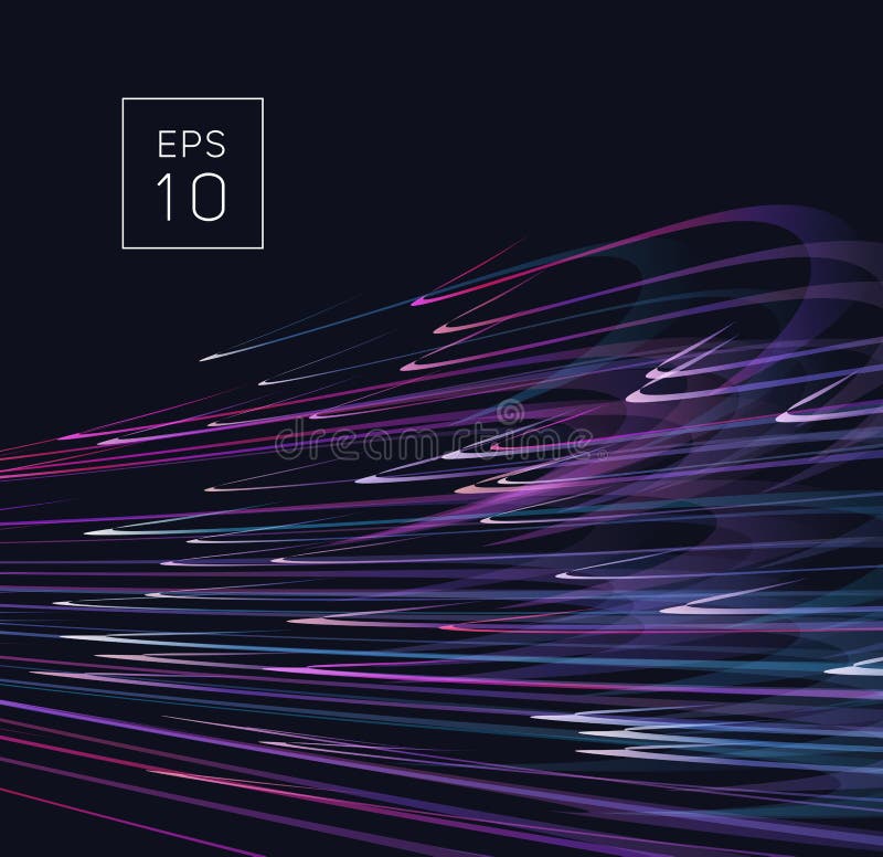 Abstract Dynamic Lights Blur in Motion Forming Bright Glowing Lights ...