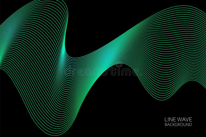Abstract Dynamic Line Wave Background Stock Illustration - Illustration ...