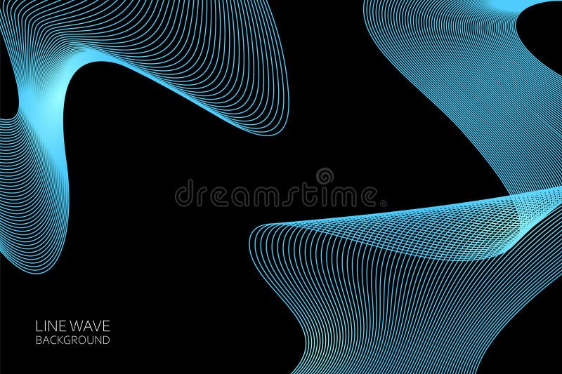 Abstract Dynamic Line Wave Background Stock Illustration - Illustration ...