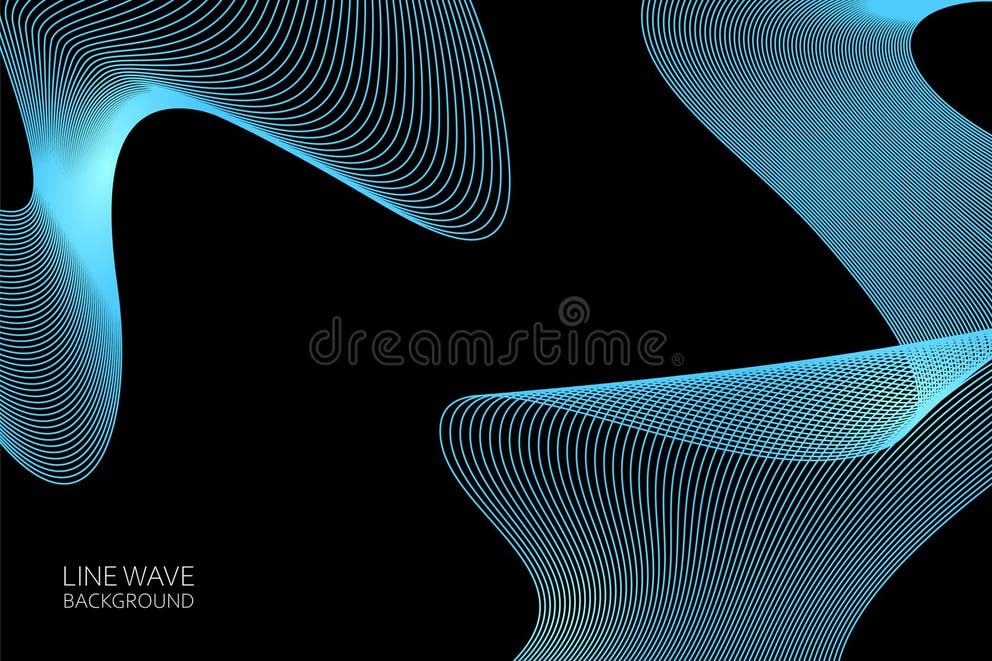 Abstract Dynamic Line Wave Background Stock Illustration - Illustration ...