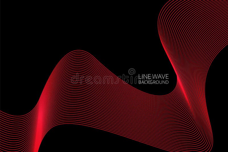 Abstract Dynamic Line Wave Background Stock Illustration - Illustration ...