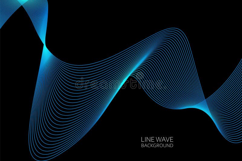 Abstract Dynamic Line Wave Background Stock Illustration - Illustration ...