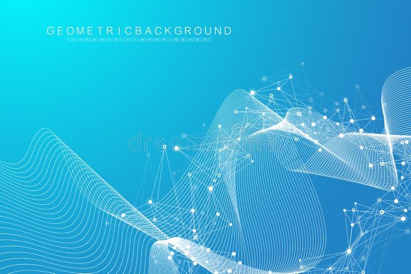 Abstract Dynamic Motion Lines and Dots Background with Colorful ...