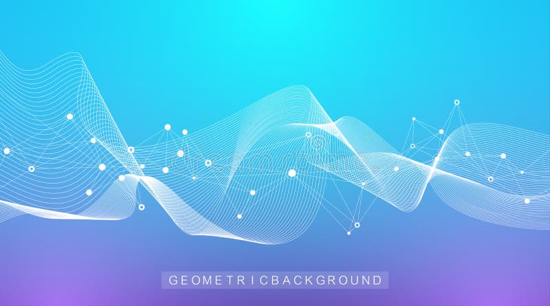 Abstract Dynamic Motion Lines and Dots Background with Colorful ...