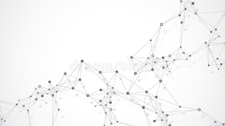 Abstract Dynamic Motion Lines and Dots Connection Background with ...