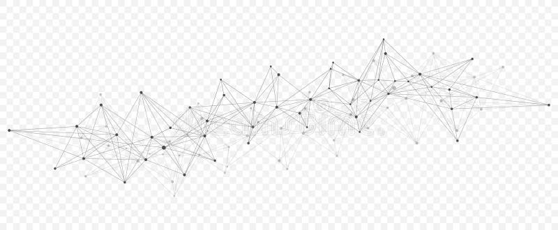 Abstract Dynamic Motion Lines and Dots Connection Background with Plexus Effect. Digital ...