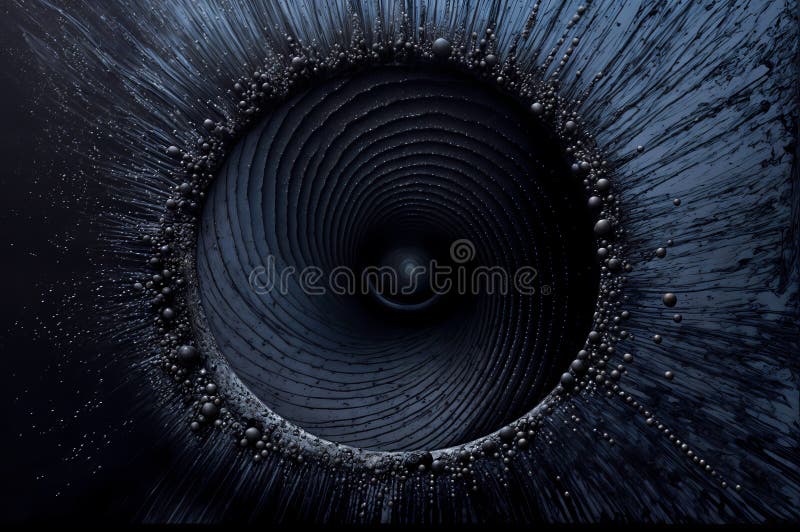 Abstract Dynamic Pulse and Splashing Particles Background Texture. Blue ...