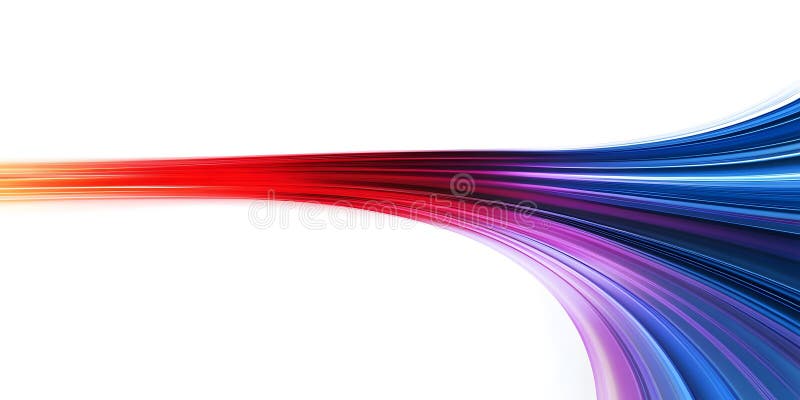 Abstract Dynamic Red and Blue Curved Lines White Background ...