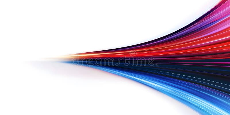 Abstract Dynamic Red and Blue Curved Lines White Background ...