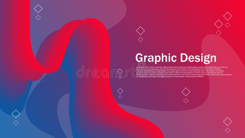 Abstract Dynamic Red and Blue Wave Blend, Modern Gradient Fluid ...