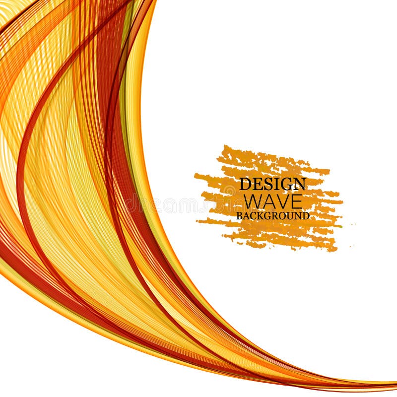 Abstract Vector Smooth Design Background with Wavy Red Yellow Elegant ...