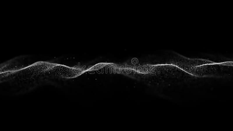 Abstract Dynamic Smooth Wave. Sound Wave Concept. Digital Impulse ...