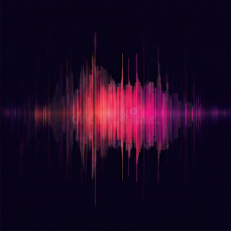 Abstract Dynamic Sound Waves, Vibrant Flowing Energy Patterns ...