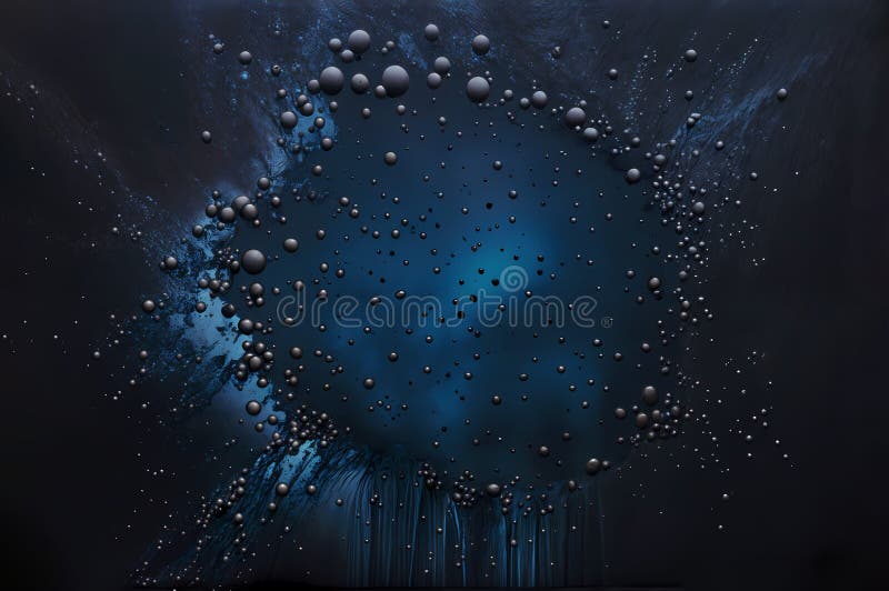 Abstract Dynamic Splashing Particles Background Texture. Blue Science ...