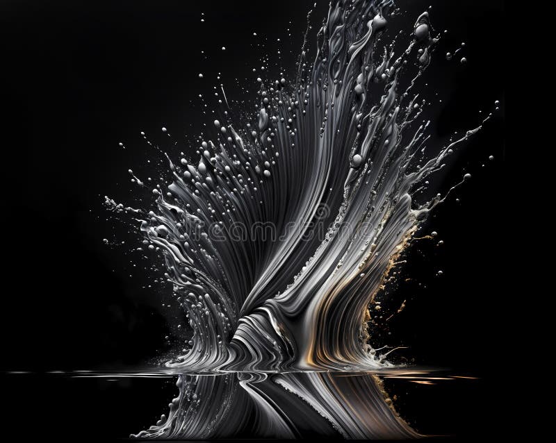 Abstract Dynamic Splashing Particles Background Texture. Silver Science ...