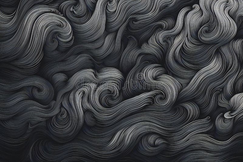 Surreal Fantasy World Line Art Design Composition Stock Illustration ...