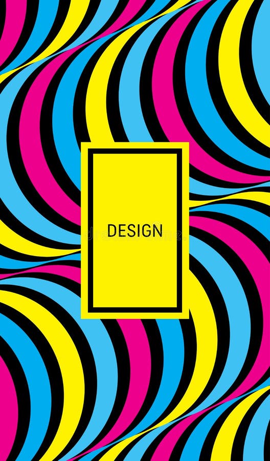 Abstract Dynamic Template with Wavy Curved Ribbons. Modern Cover Design ...