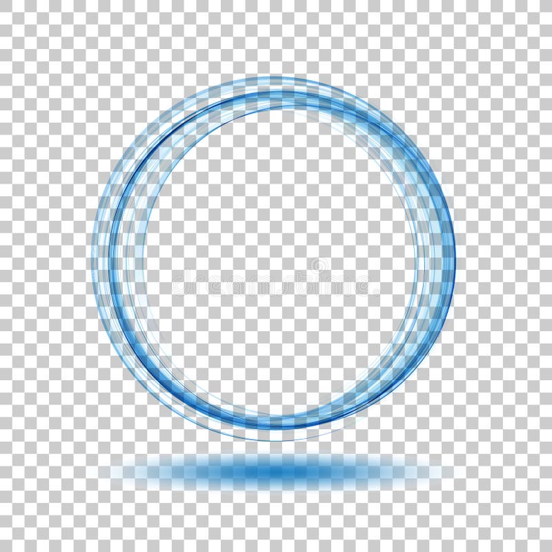 Abstract Dynamic Vortex Circle of Blue Lines on a Transparent ...