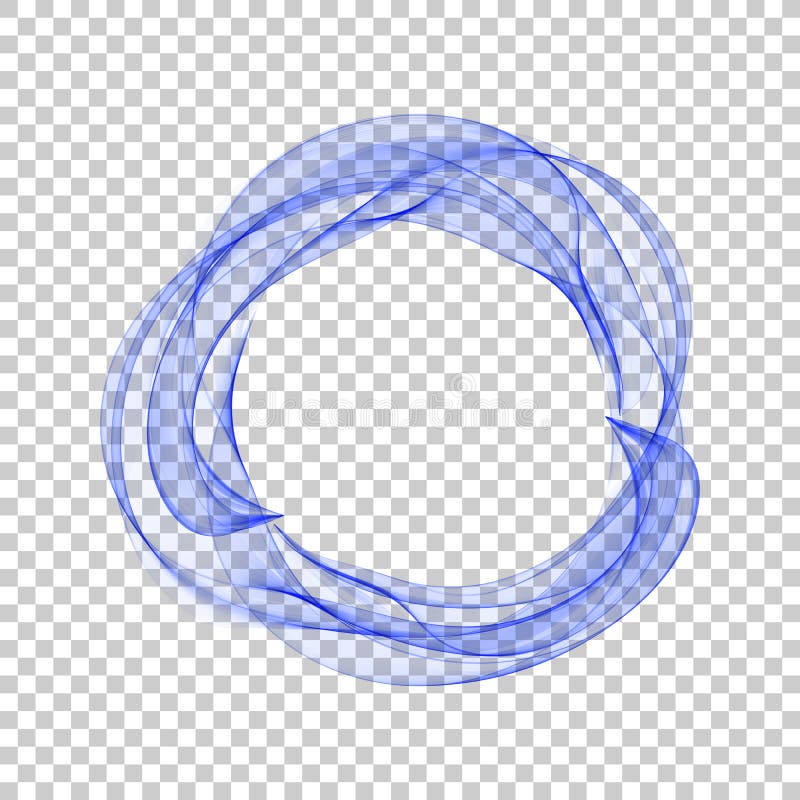 Abstract Dynamic Vortex Circle of Blue Lines on a Transparent ...