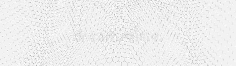 Abstract Dynamic Wave. Hexagon Wave of Gradient Lines. Big Data ...