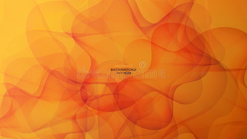 Abstract Dynamic Wave on Orange Background Stock Vector - Illustration ...