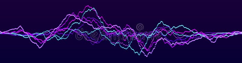 Abstract Dynamic Waves. Big Data Visualization. Sound Wave Element ...