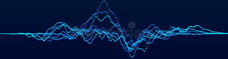 Abstract Dynamic Waves. Big Data Visualization. Sound Wave Element ...