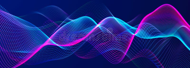 Abstract Dynamic Waves Of Particles Sound Wave Element Equalizer For