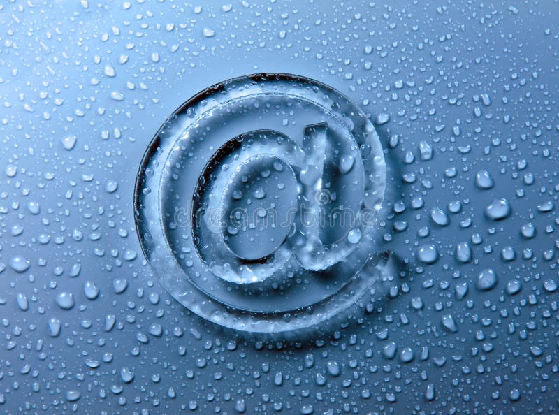 Abstract E-mail on Liquid Bubbles Stock Photo - Image of email, glass ...