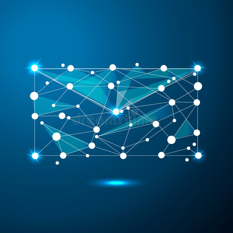 Abstract E-mail Symbol in the Form of a Starry Sky or Space, Consisting ...