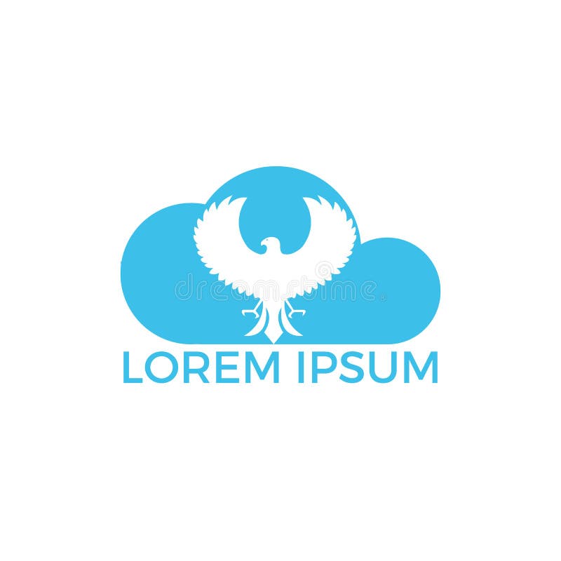 Falcon Cloud Vector Logo Design Stock Vector - Illustration of logo, business: 155326933