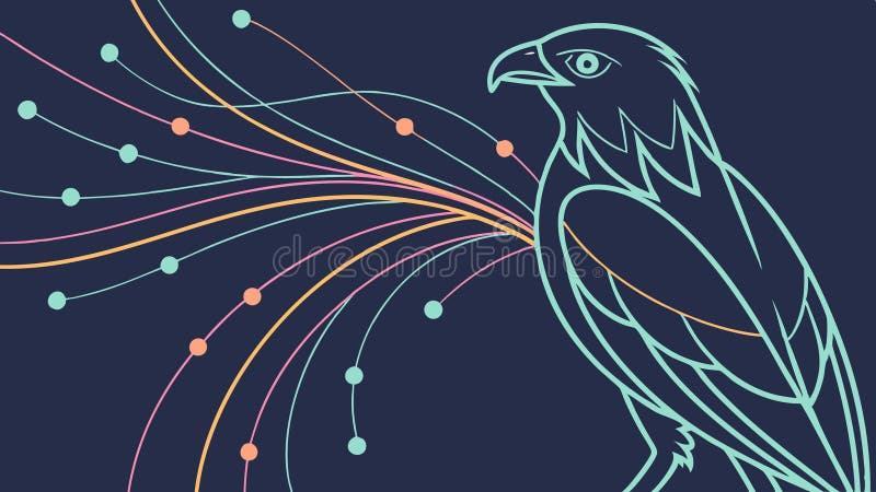 Abstract Eagle with Energy Lines Dynamic Design Vector, Vector Design ...