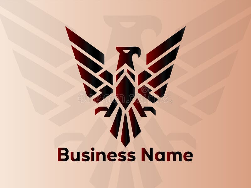 Abstract Eagle Logo Design stock illustration. Illustration of black - 371233951