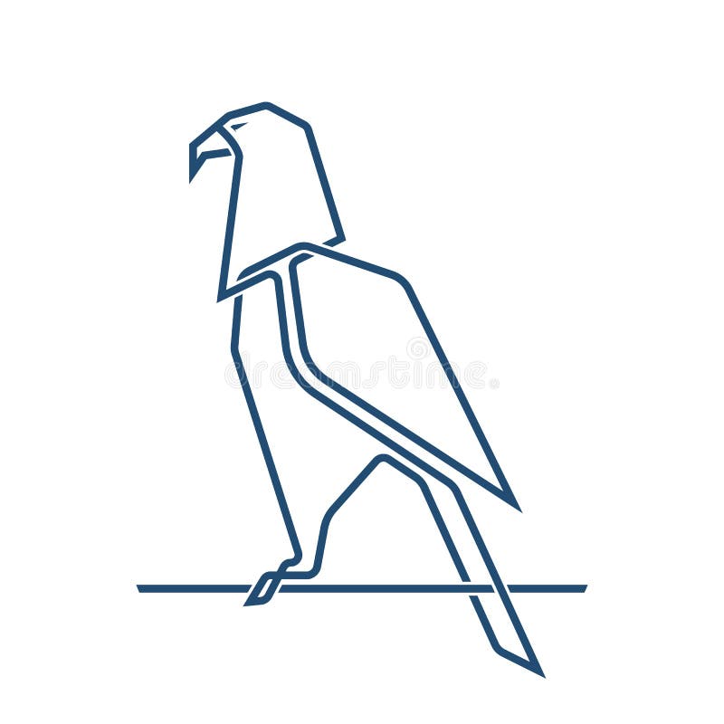 Abstract Eagle Logo Design Template Stock Vector - Illustration of ...