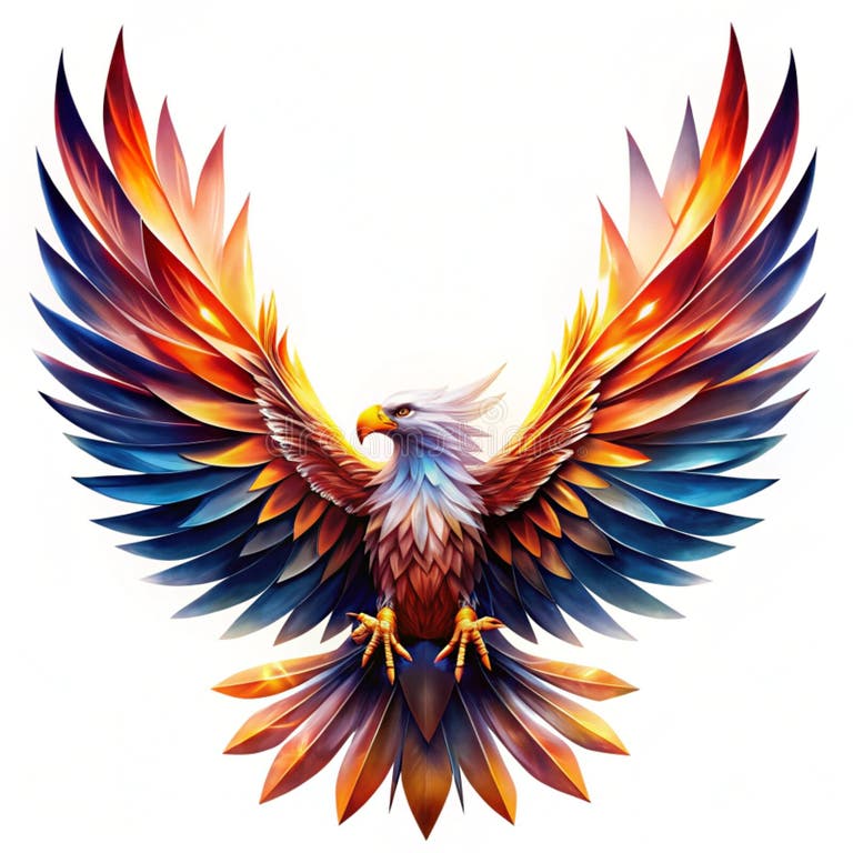 Abstract Eagle with Simplified Wing Structure Stock Illustration ...