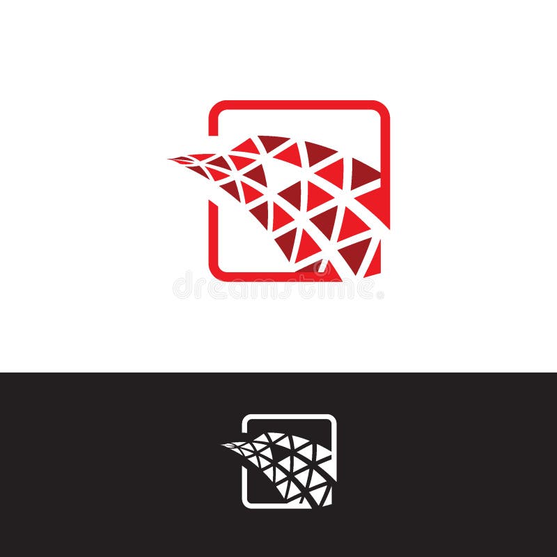 Abstract Eagle with Triangle Art Style Logo Design Icon Illustration ...