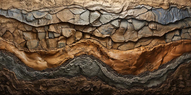 Abstract Earth Layers Texture Brown Gray Stone High Quality Image Stock ...