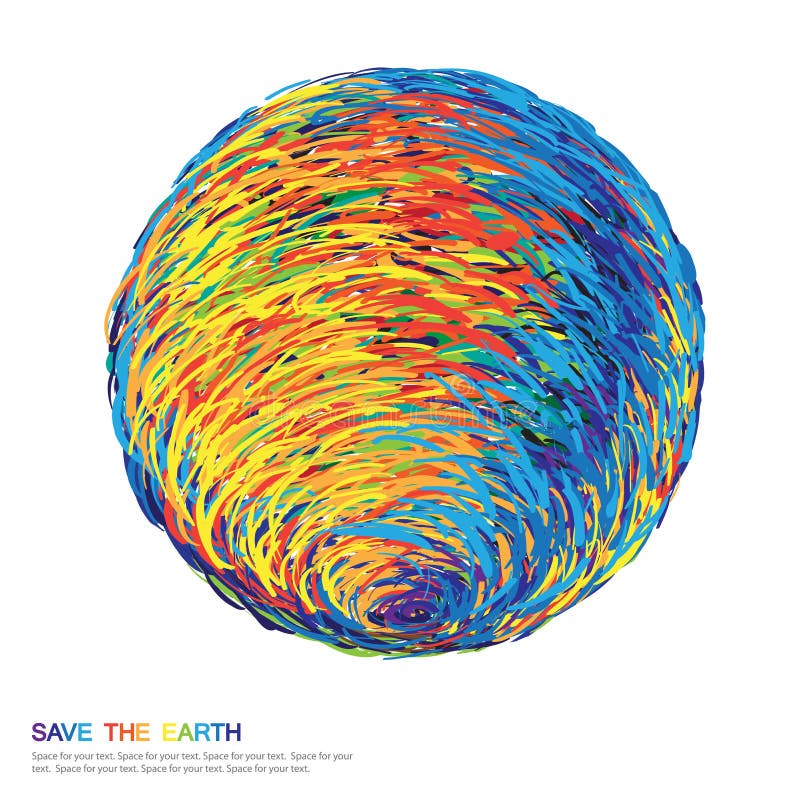 Earth Symbol Made with Spots Isolated Stock Illustration - Illustration ...