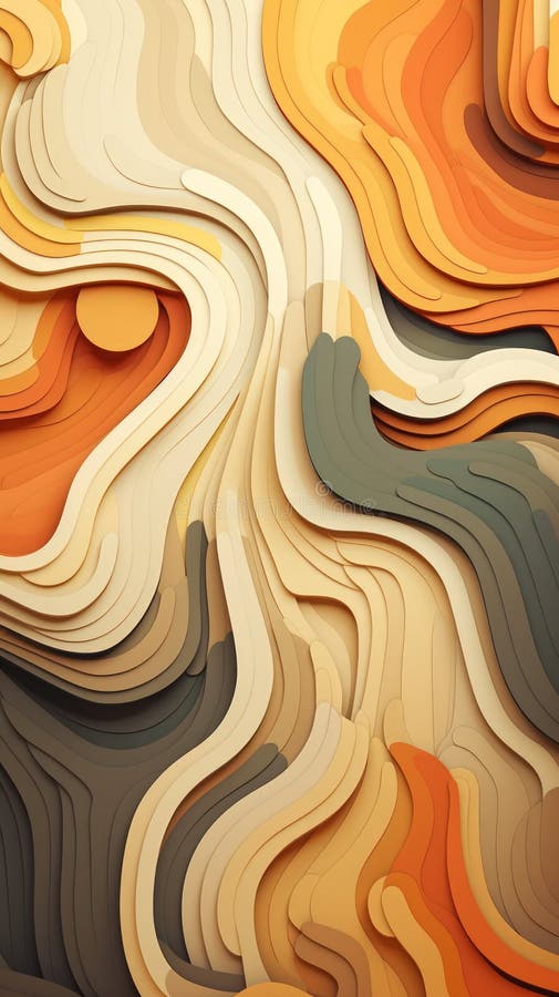 Abstract Earth-Tone Design with Limited Color Palette AI Generated ...