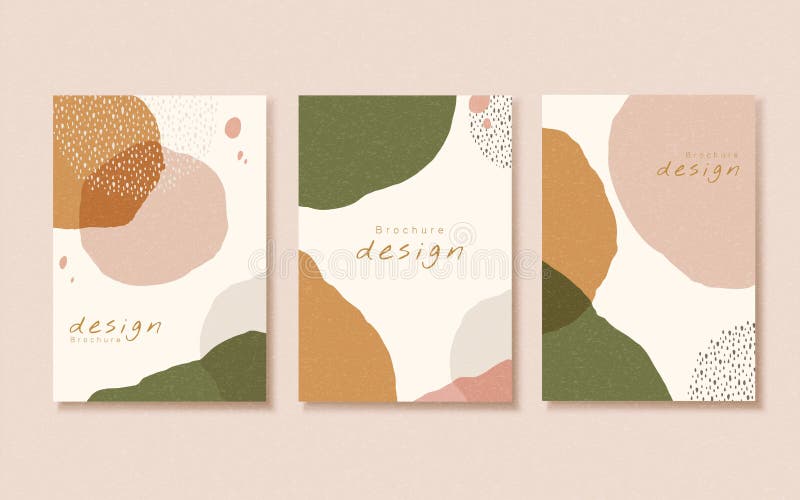 Abstract Earth Tone Flyer Design Stock Vector - Illustration of green ...