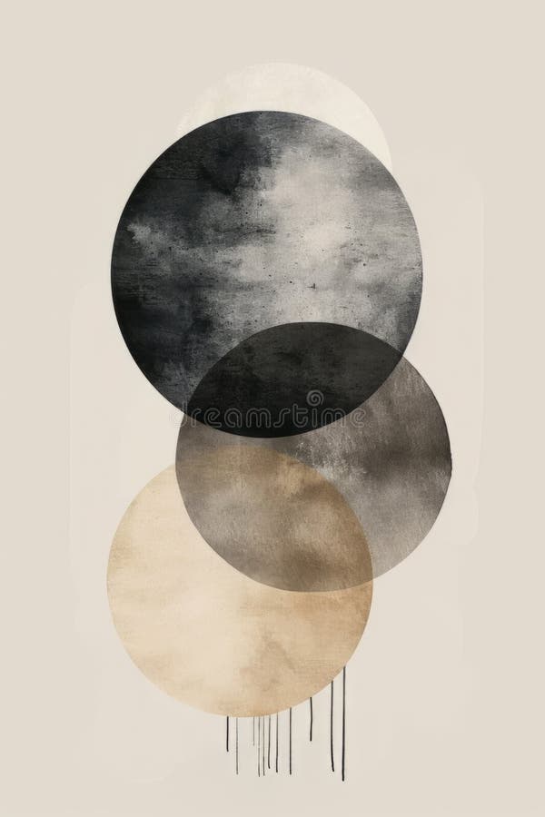 Abstract Earth-Toned Artistic Shapes on Neutral Background Stock ...