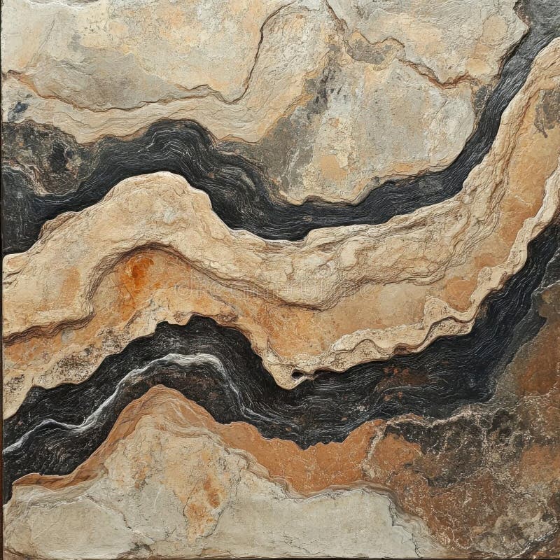 Abstract Earth Tones, Layered Rock Texture Art Design Stock ...
