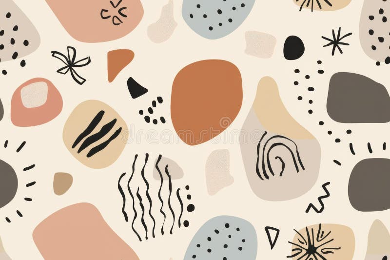 Abstract Earth Tones Pattern Stock Illustration - Illustration of ...