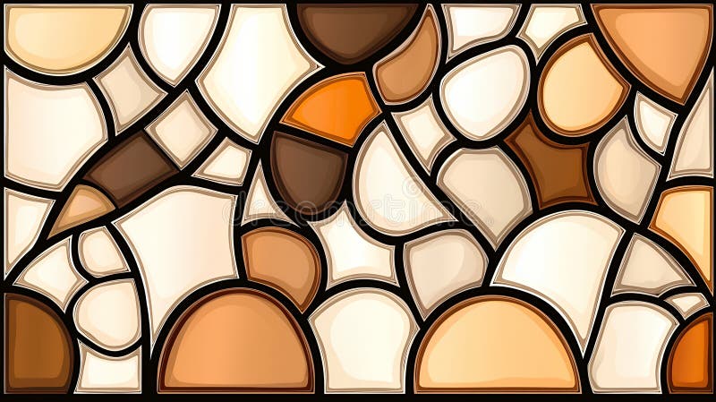 Abstract Earthy Mosaic Pattern with Organic Shapes Stock Illustration ...
