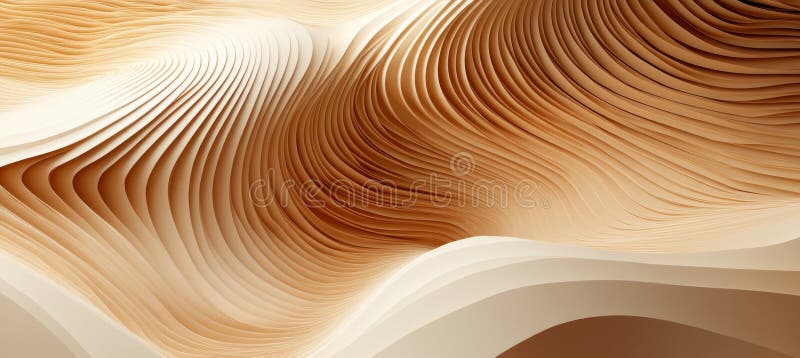 Abstract Earthy Terracotta and Sand Beige Wave Patterns, Nature ...